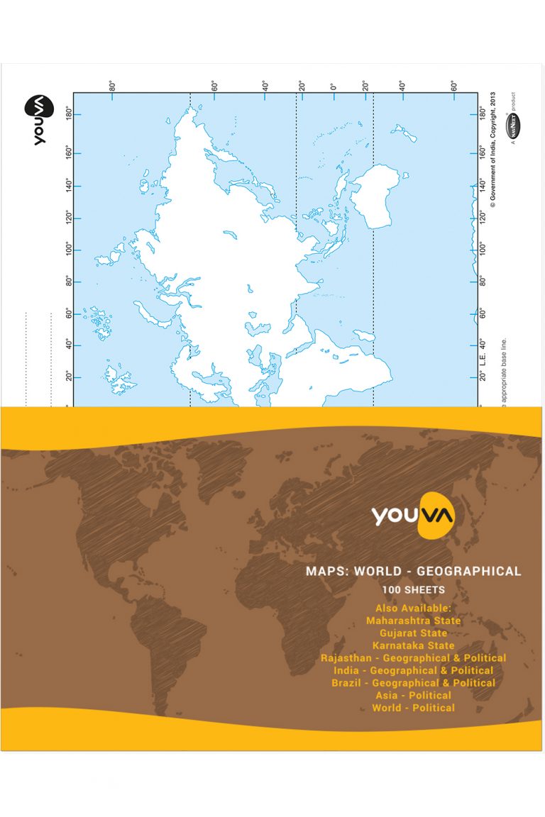 Navneet Youva Maps (World Geographical - Plain) 22x28 cm 100 Sheets ...