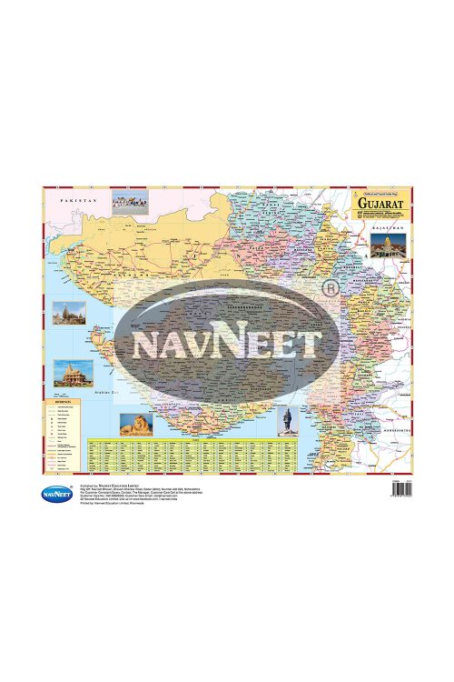 Happy Wall Chart Gujarat Map Political & Tourist Guide Map (English ...