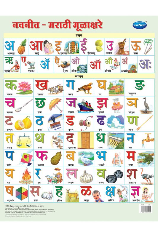 Navneet Big Wall Chart - Marathi Mulakshare - Navneet Education Limited