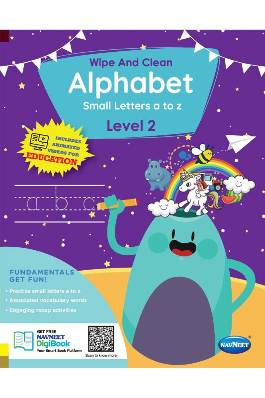 Wipe And Clean - Alphabet (small letters a to z) Level 2 - Navneet ...