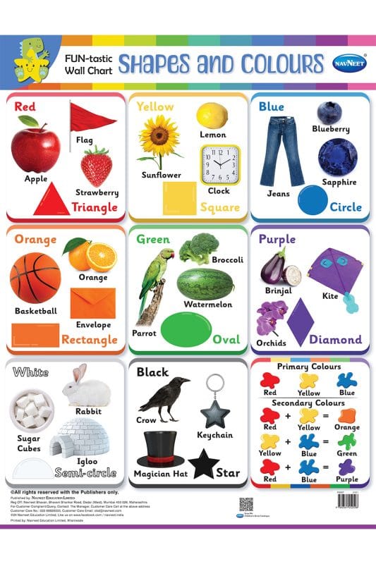 FUNtastic Wall Chart : Shapes and Colours - Navneet Education Limited