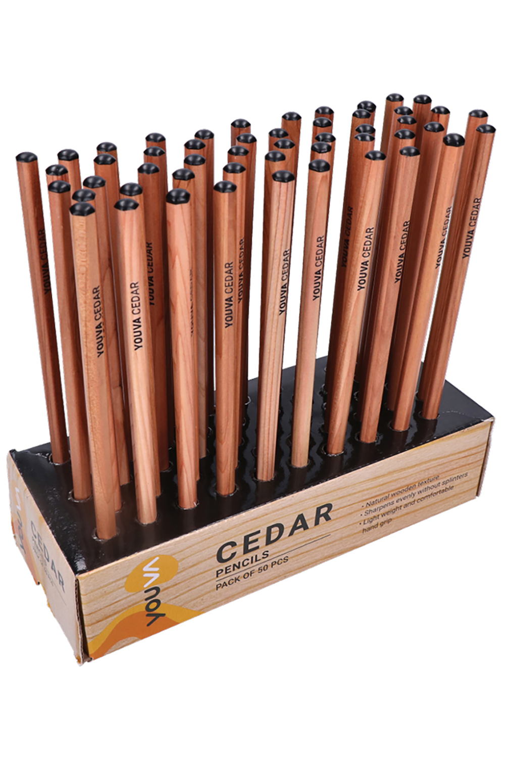Navneet Youva | Cedar Pencil PDQ | Writing Pencil | Pack of 50 ...