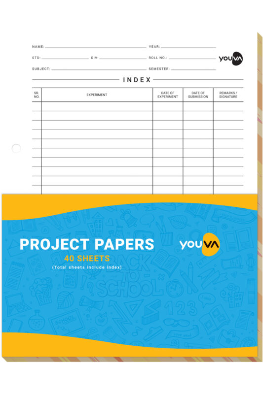 Navneet Youva | Project Paper | 22cm x 28cm | 1 Side Ruled / 1 Side ...